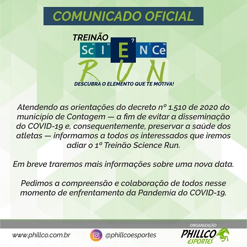 Treinao Science Run - Minhas Inscrições